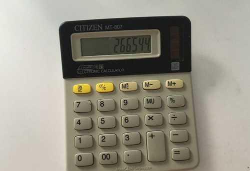 Калькулятор citizen MT-807