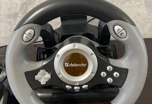 Игровой руль с педалями defender challenge mini LE
