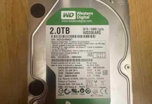 Жесткий диск WD green 2 tb