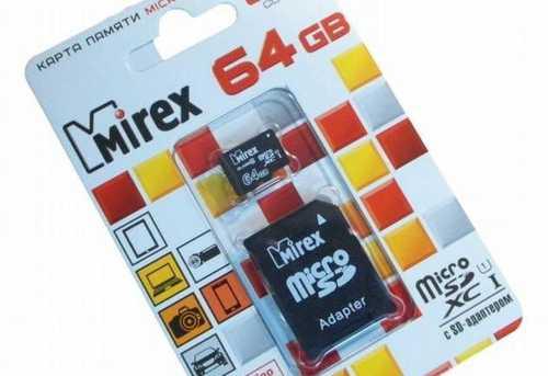 Карта памяти microSD 64GB class 10 (с адаптером) m