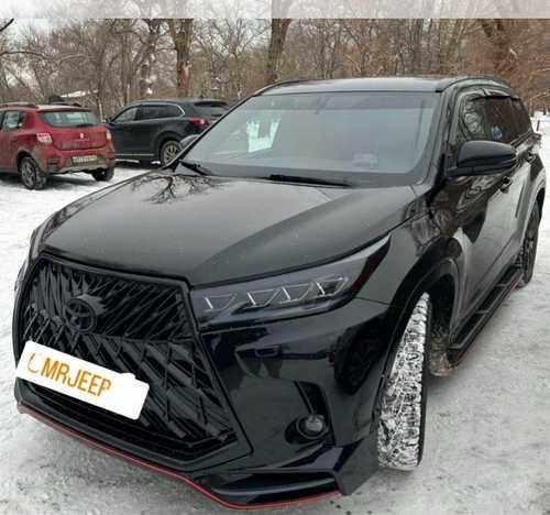 Обвес и фары Toyota Highlander 14-19 год