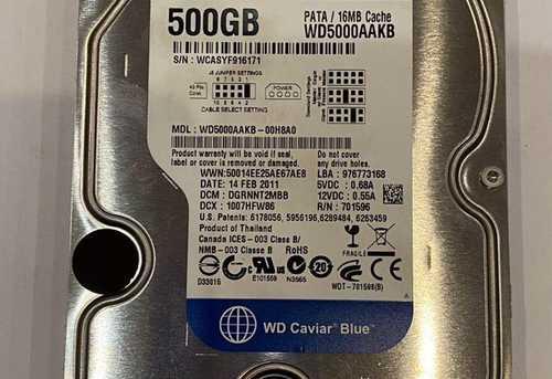 Жесткий диск IDE 3,5" 500Гб WD WD5000aakb