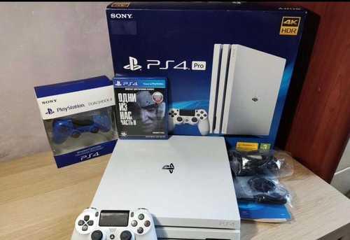 Новая Sony PlayStation 4 PRO 1 Tb white (белая)