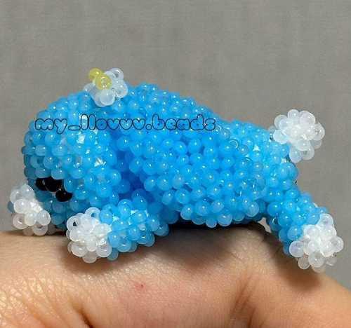 Амигуруми зайчик из бисера