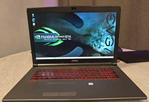 MSI GV72 17" i7-7700HQ 8-ядер 8Gb/128SSD+1Tb/6Gb