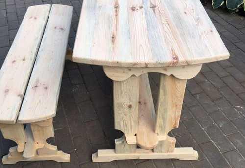 Деревянный стол стул скамья