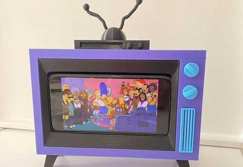 Подставка для телефона в виде телевизора Симпсонов