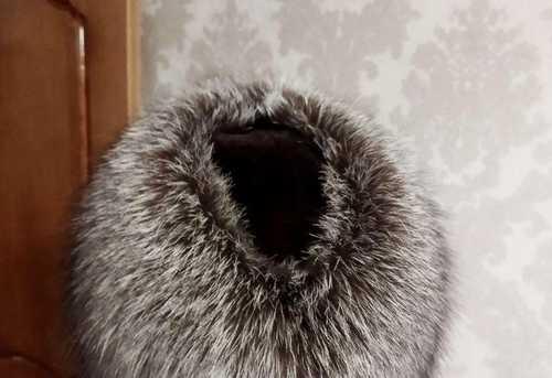 Шапка из песца женская