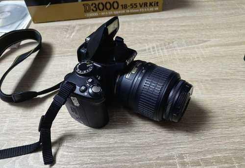 Фотоаппарат nikon D3000 + nikkor 18-55