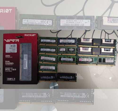 Оперативная память ddr3, ddr2, so-dimm