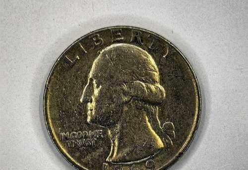 Монета Quarter Dollar 1969г Liberty