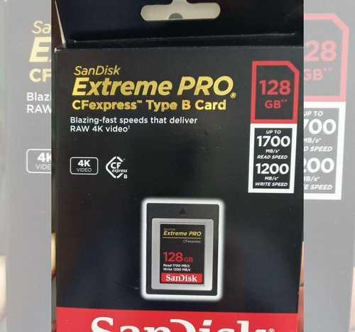 Карта памяти CFexpress SanDisk Extreme Pro 128 Gb