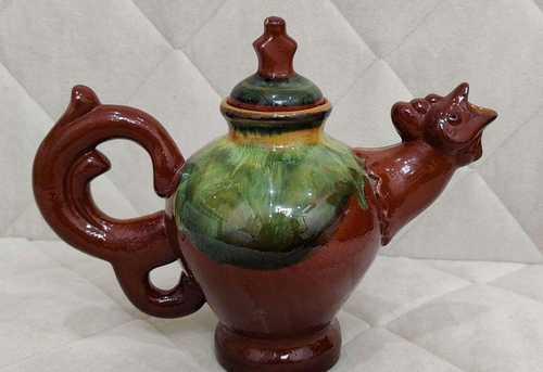 Чайник - петух (Обливная Керамика )