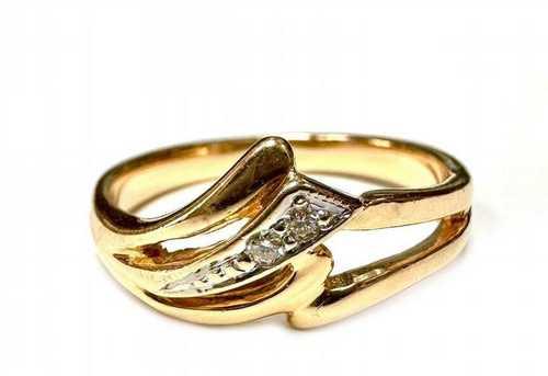 Золотое кольцо с бриллиантами (т98325)
