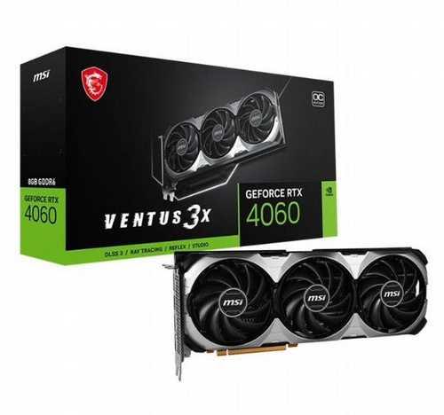 MSI Видеокарта GeForce RTX 4060 ventus 3X 8G OC)