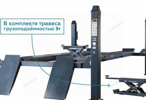 Подъемник 4-стоечный 5 т c ручной траверсой 3 т No