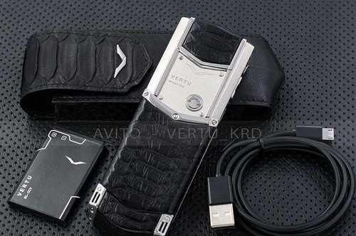 Vertu Signature Steel Black Python