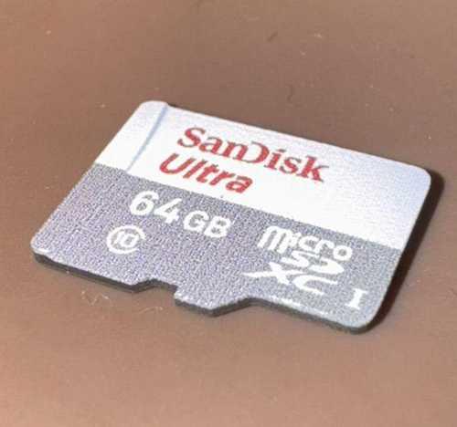 Карта памяти sandisk ultra 64 gb