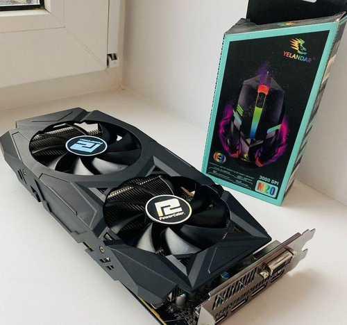 Видеокарта rx580 8gb Power Color Red Dragon