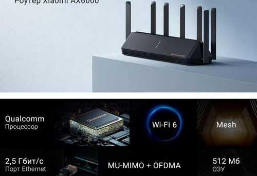 Wi-Fi Роутер Xiaomi Mi Router AX6000 Флагман