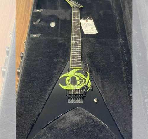 Электрогитара jackson double RR cst green bioskull