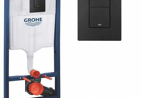 Инсталляция Grohe Rapid с чёрной клавишей