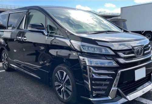 Чёрный салон на Toyota Vellfire