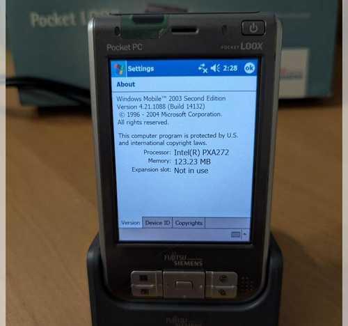 Кпк Fujitsu Siemens Pocket Loox 720