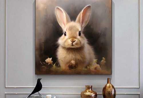 Картины с животными Кролики Картина маслом в дом