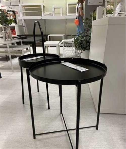 Журнальный столик IKEA Gladom новый черный