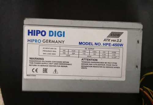 Блок питание hipo digi HPE-450W