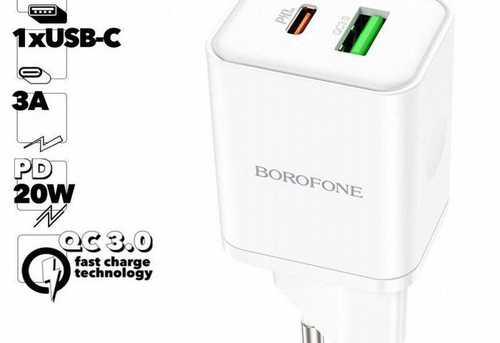 Блок питания borofone BN7 1xUSB 1xUSB-C QC3.0 3A