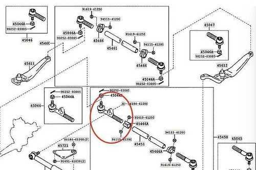 Наконечник рулевой тяги правый нижний Land Cruiser