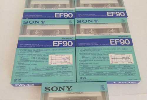 Аудиокассеты Sony EF 90 в пленке Япония