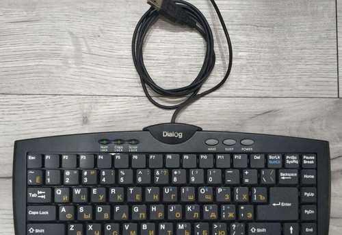 Компактная Mini клавиатура (USB) с 2-я портами USB