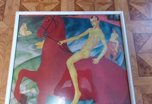 Картина репродукция Купание красного коня