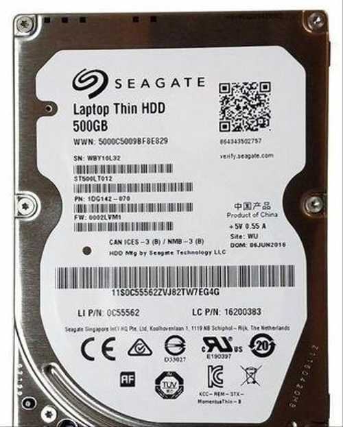 Жесткий диск Seagate 500Gb ST500LT012 SATA 2,5