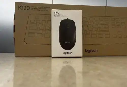 Клавиатура logitech k120 и мышь logitech b100