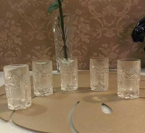 Хрустальные стаканы чехия шоты для водки