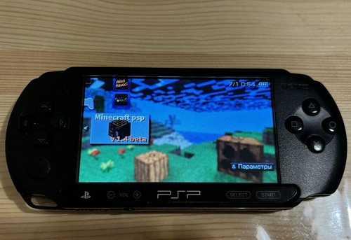 Sony PSP E1008 Street прошитая с играми Minecraft