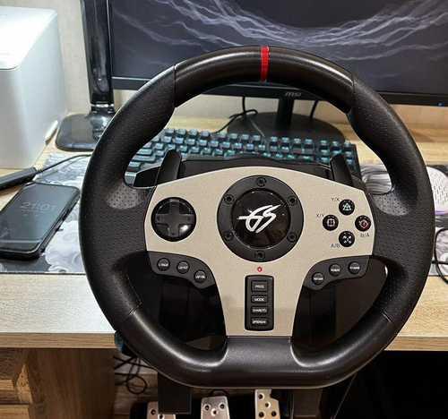 Игровой руль dexp wheelman Pro gt