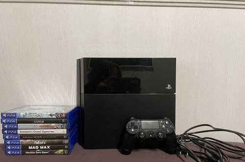 Sony playstation 4 fat 500 gb + 8 игр