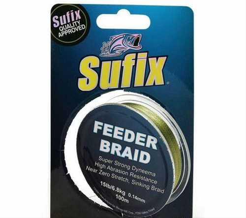 Леска плетеная sufix Feeder braid зеленая 100 м 0