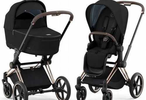 Cybex Priam 4/2в1/Deep Black шасси Rose Gold