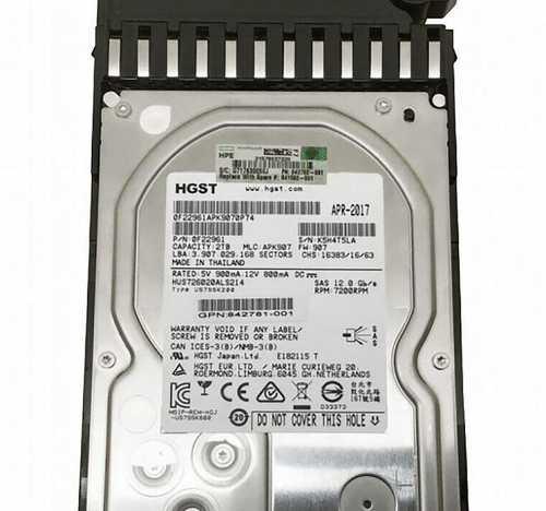 Жесткий диск HP MSA N9X93A 841502-001 2Tb