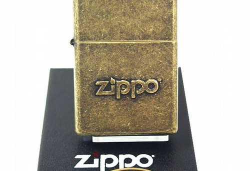 Zippo. Logo. Выпуклый штамп.Бронза. Редкая. NEW