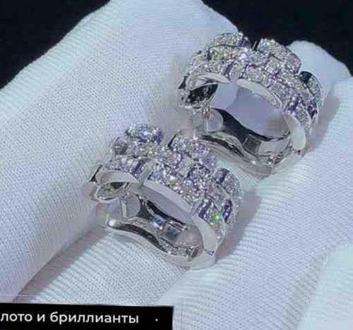 Золотые серьги Cartier