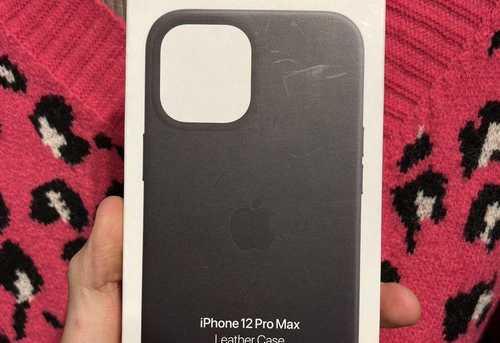 iPhone 12 Pro Max Leather Case Black
