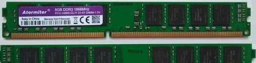 Озу dimm DDR3-1866 8GB (есть 2 шт одинаковые)