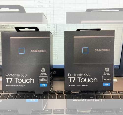 Внешний SSD USB3.0 SSD Samsung T7 Touch 2Tb и 1Тб